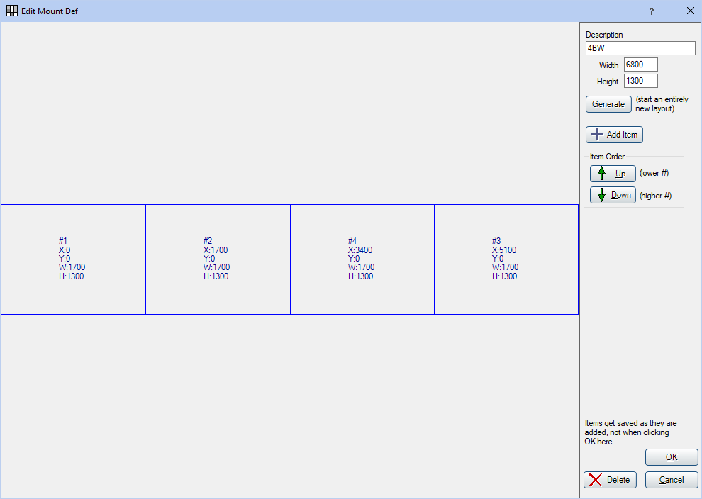 Open Dental Software - Mount Definitions